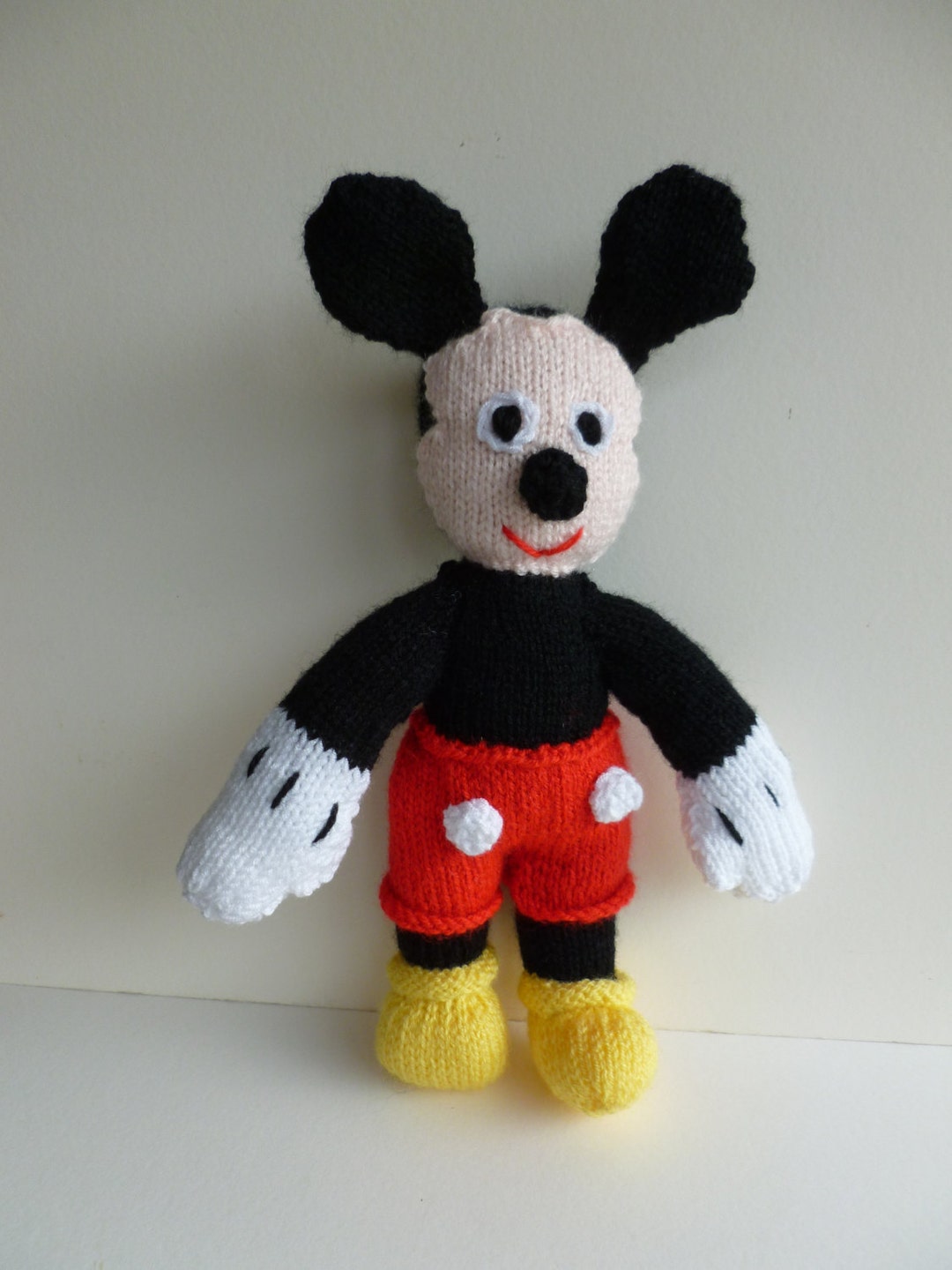Mickey Mouse Knitted Toy - Etsy