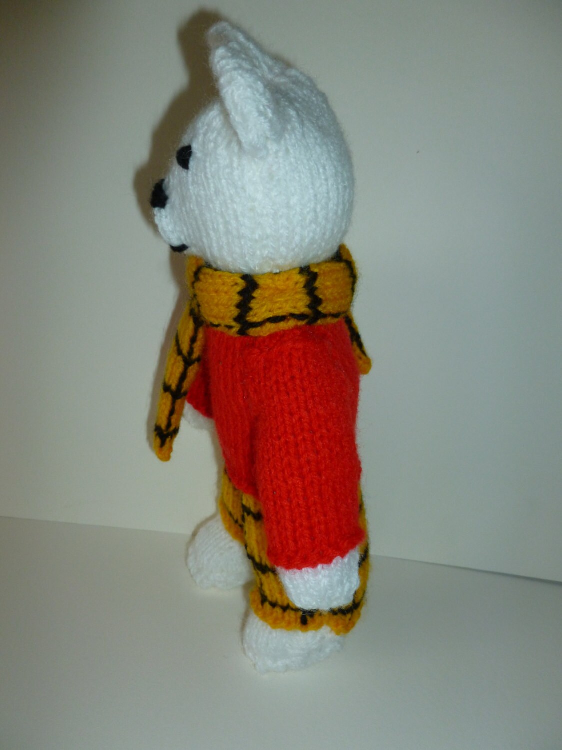 Knitted Rupert Bear - Etsy UK