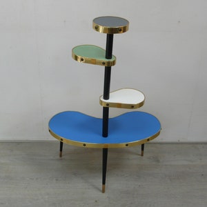 50s 60s PLANT TABLE 4 Kidney Shaped Levels, Coffee Table Vinyl Surfaces ...