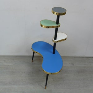 50s 60s PLANT TABLE 4 Kidney Shaped Levels, Coffee Table Vinyl Surfaces ...
