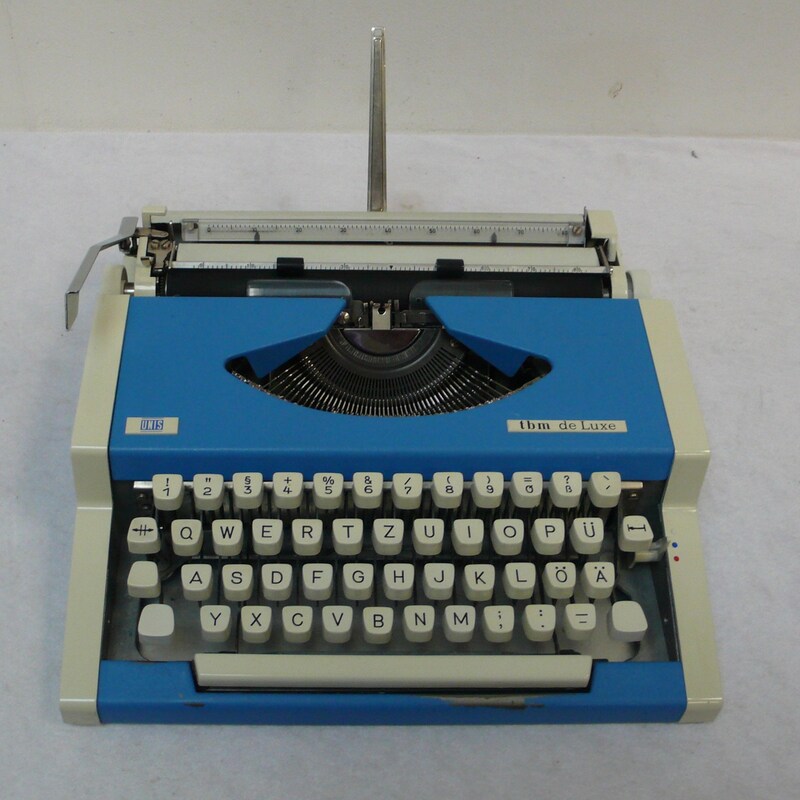 Blue Typewriter - Etsy