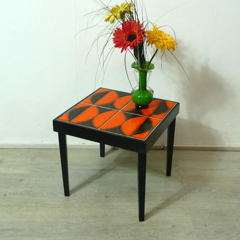 Orange Side Table - Etsy