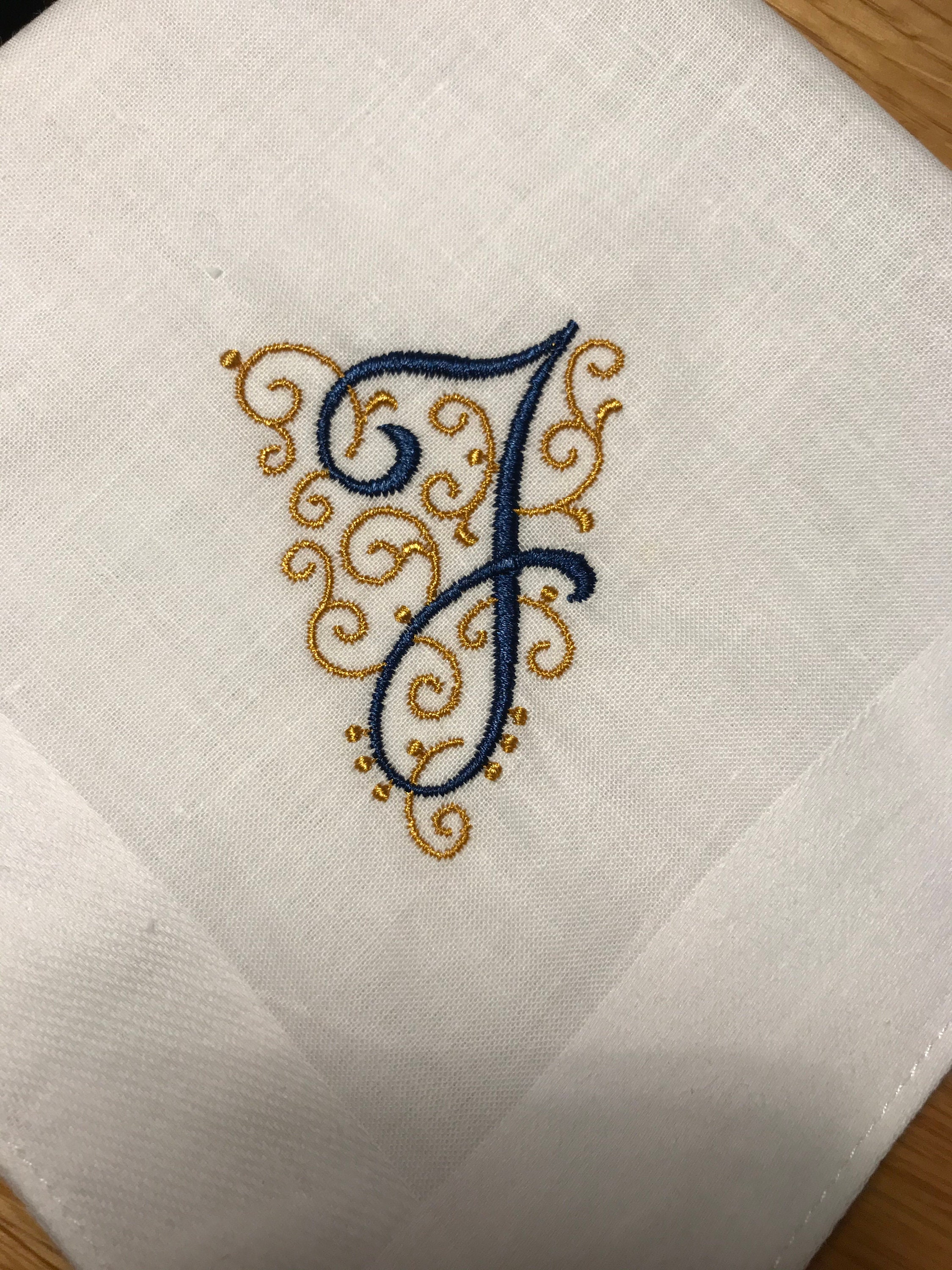 Personalised Embroidered Monogram Initial Mens Cotton | Etsy UK