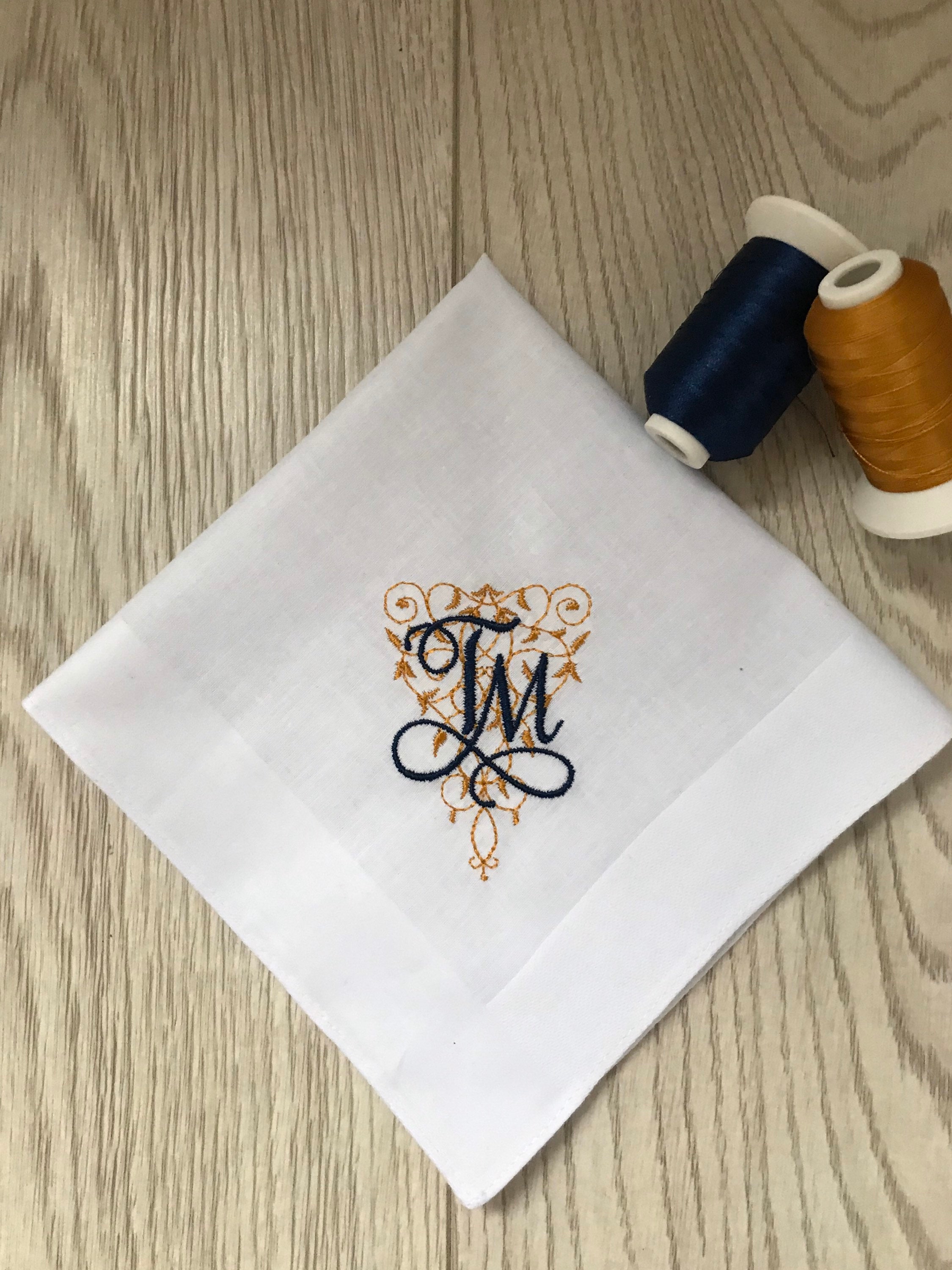 Personalised Embroidered Monogram Initial Womans 100% Cotton - Etsy UK