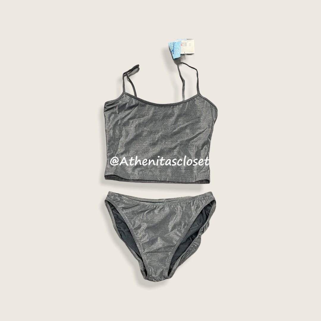 Vintage Deadstock 90s Y2K Liz Claiborne Shinny Metallic Dark Gray ...