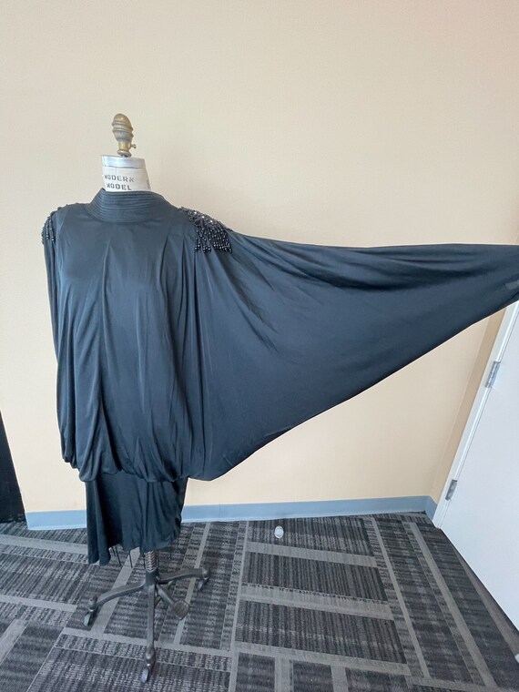 1980s Flapper Gothic Inspired Evening Dress Egyptian … - Gem