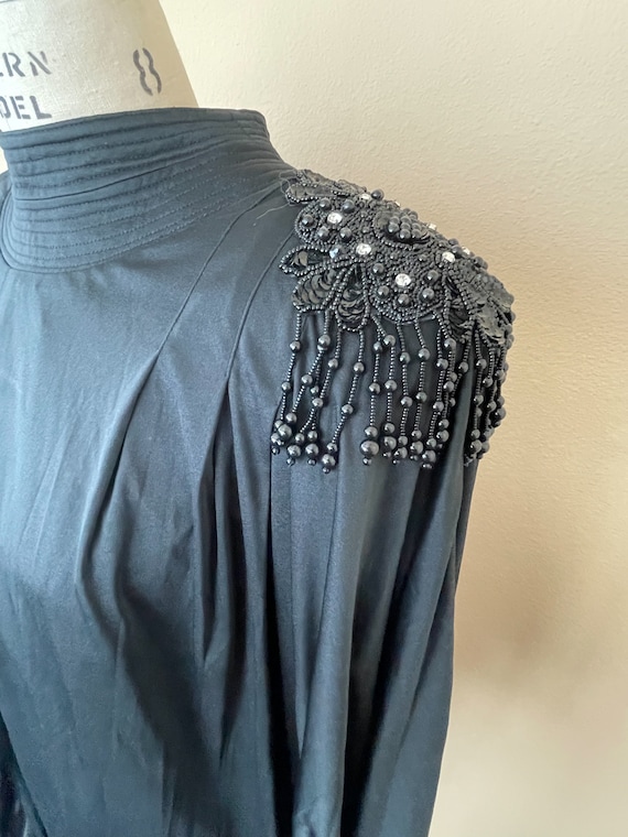 1980s Flapper Gothic Inspired Evening Dress Egyptian … - Gem