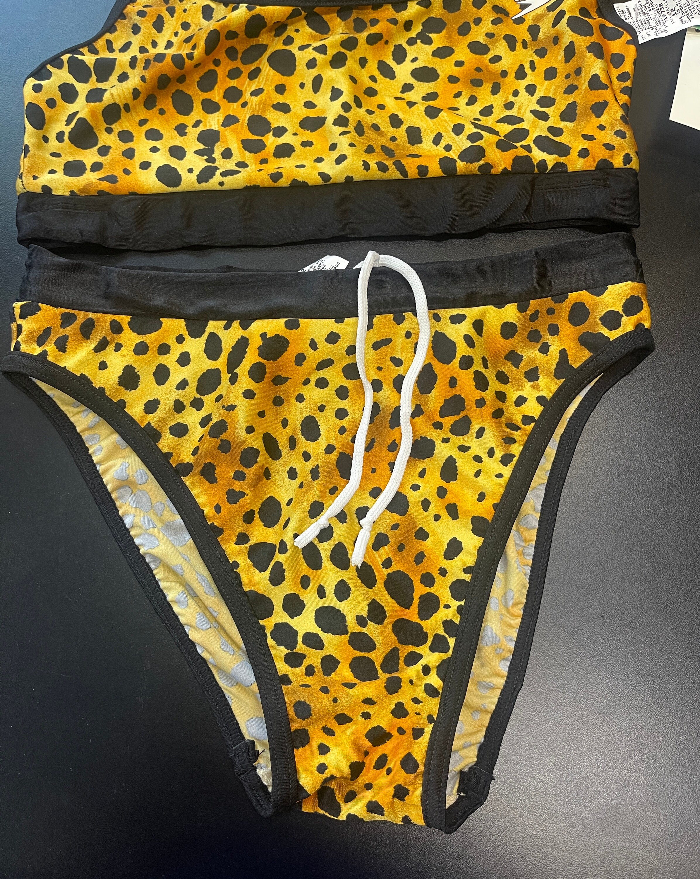 Vintage 90s Speedo Deadstock Gold Black Leopard Cheetah Vintage 90s Speedo Deadstock Gold Black Leopard Cheetah