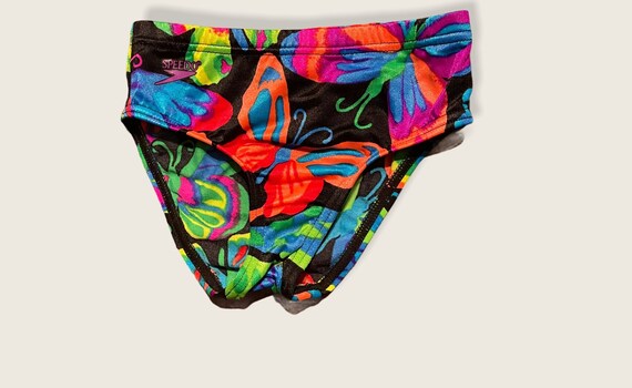 Vintage Deadstock 90s 1990s does 70s Speedo Neon Brig… - Gem
