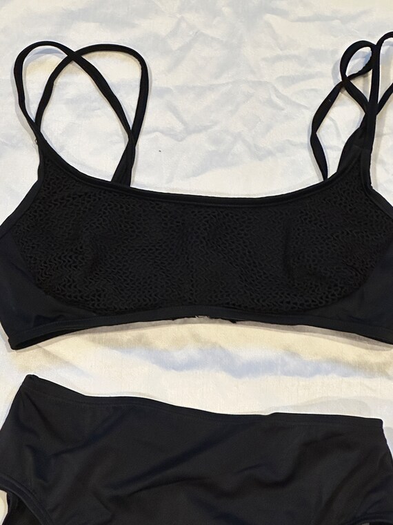 Vintage 90s Deadstock Beach Bay Solid Black Underwire… Gem
