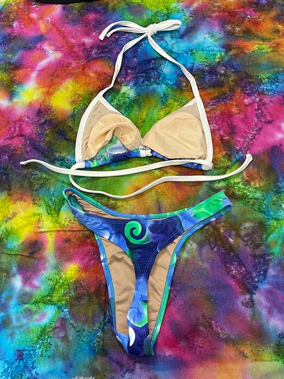 Vintage 90s Deadstock Sexy Psychedelic Triangle Strin… - Gem