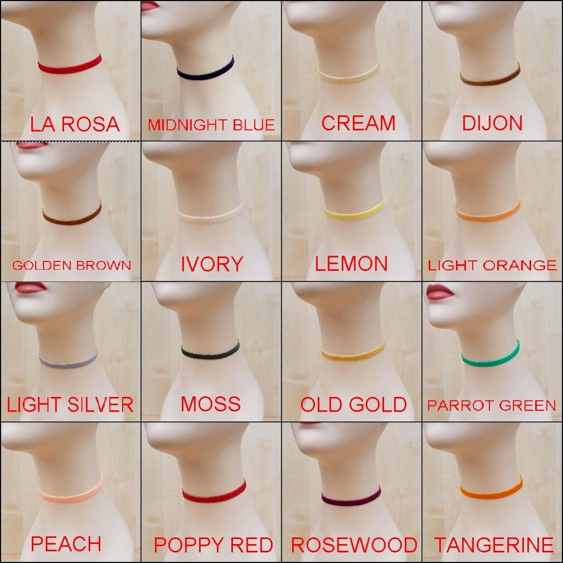 Classic Plain Black Velvet Choker Necklace Handmade to Order - Premium ...