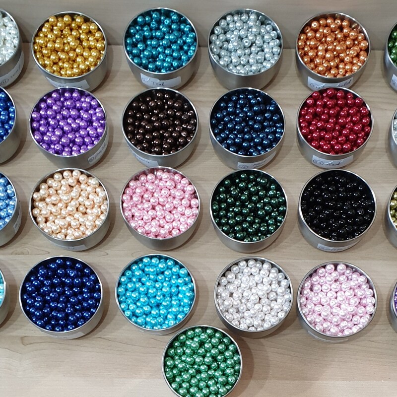 Pearl Glass Beads - Etsy
