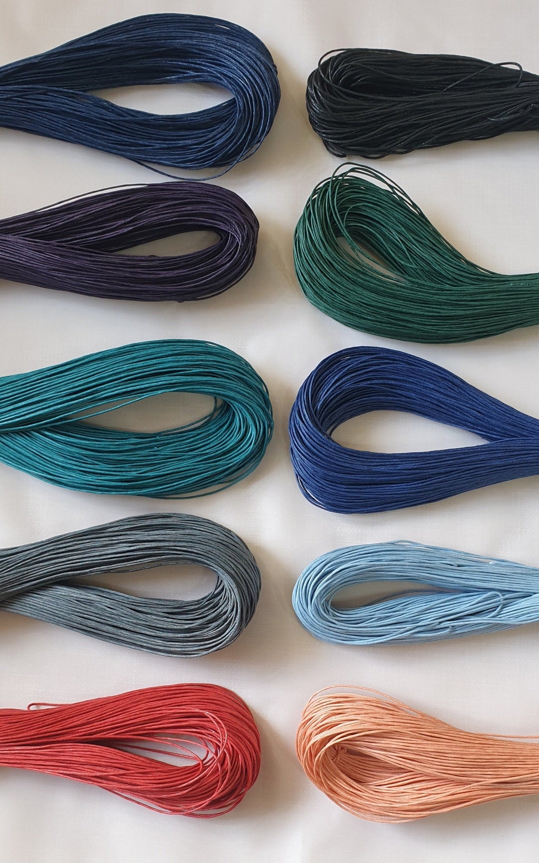 Waxed Cotton Cord 1MM 70 Metres Bundle More Colours - Etsy