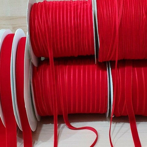 Luxury Red Velvet Ribbon Choice of 3mm 5mm 7mm 10mm 13mm - Etsy