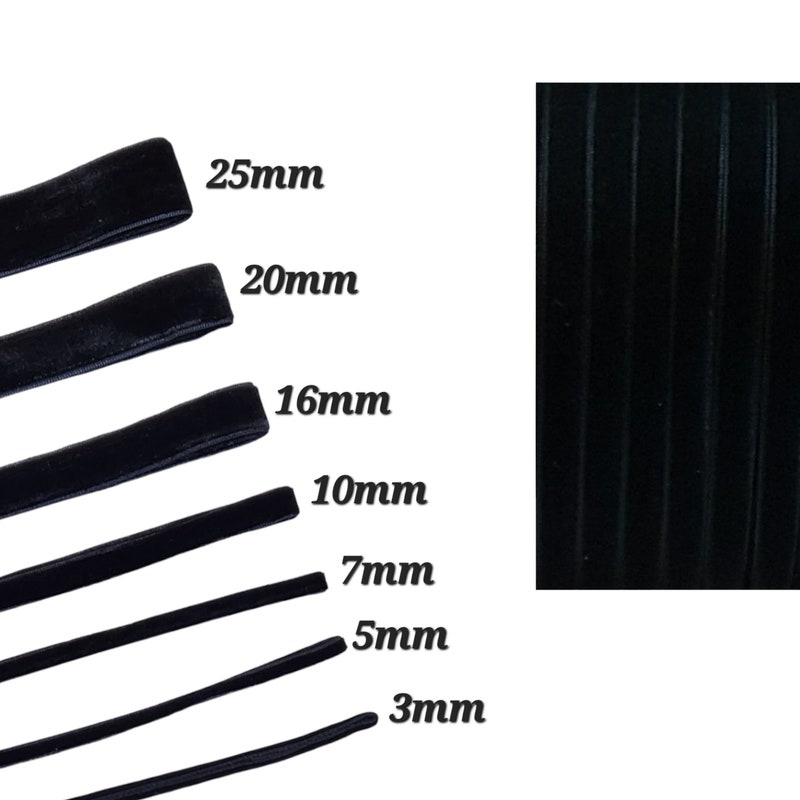 Black Velvet Ribbon - Etsy UK