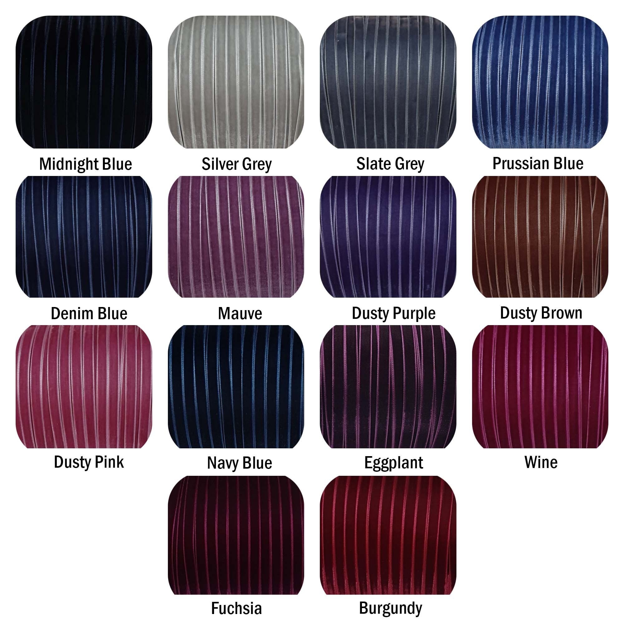 Luxury Velvet Ribbon 10mm 3/8 Inch Choice of 66 Colours - Etsy UK