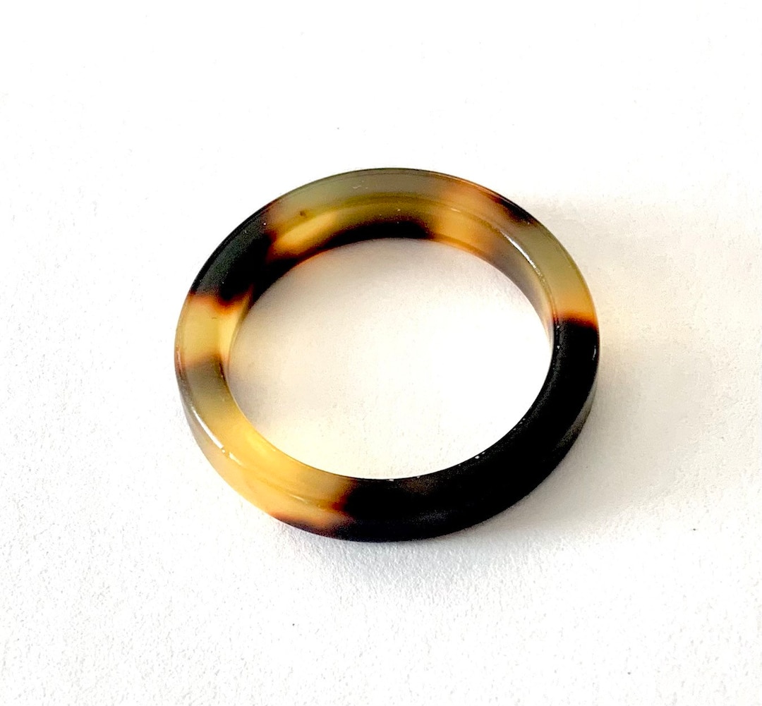 Tortoise Shell Ring Handmade in NYC From Italian Cellulose Acetate - Etsy