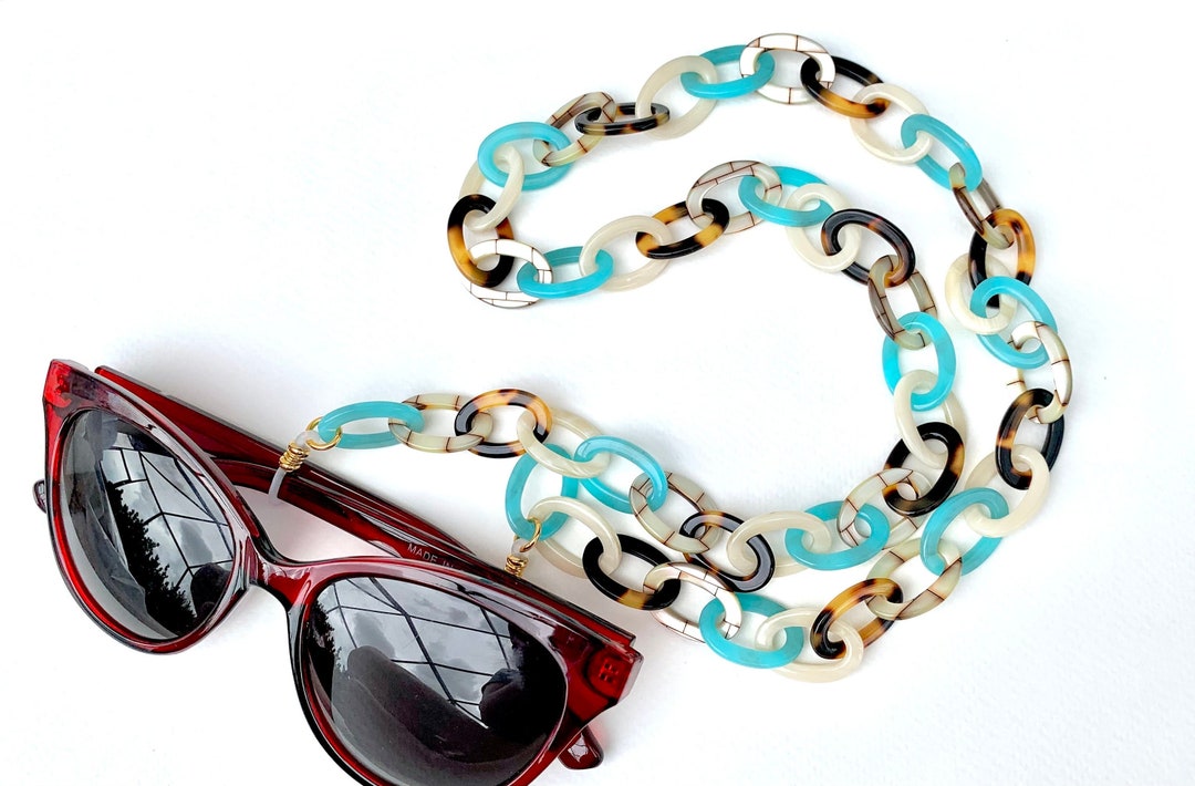 Tortoise Shell Italian Cellulose Acetate Glasses Chain/sunglasses Chain ...