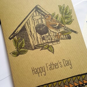 Father's Day Illustrated Bird Box Card //happy - Etsy