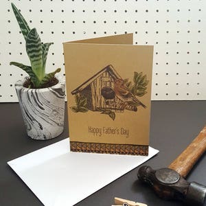 Father's Day Illustrated Bird Box Card //happy - Etsy