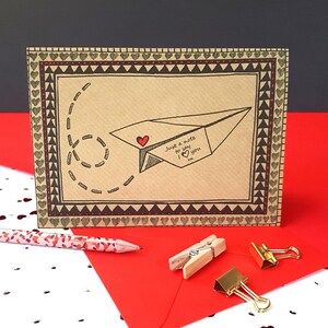 Paper Plane Love Note Valentines//anniversary//just Because Card - Etsy
