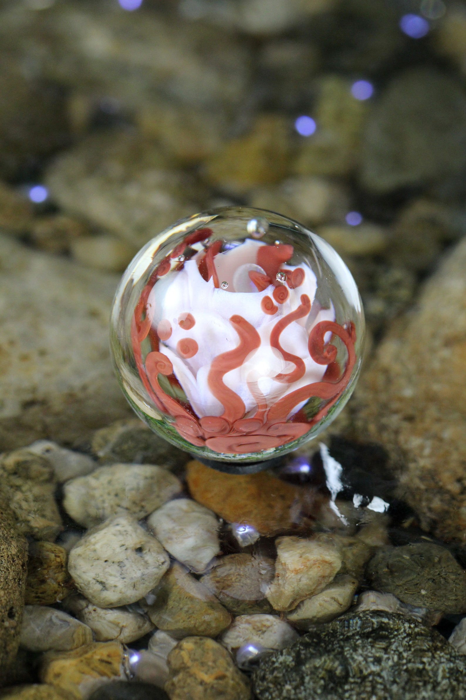 Handmade Lampwork Flower Marble borosilicate / Boro Glass W/ - Etsy