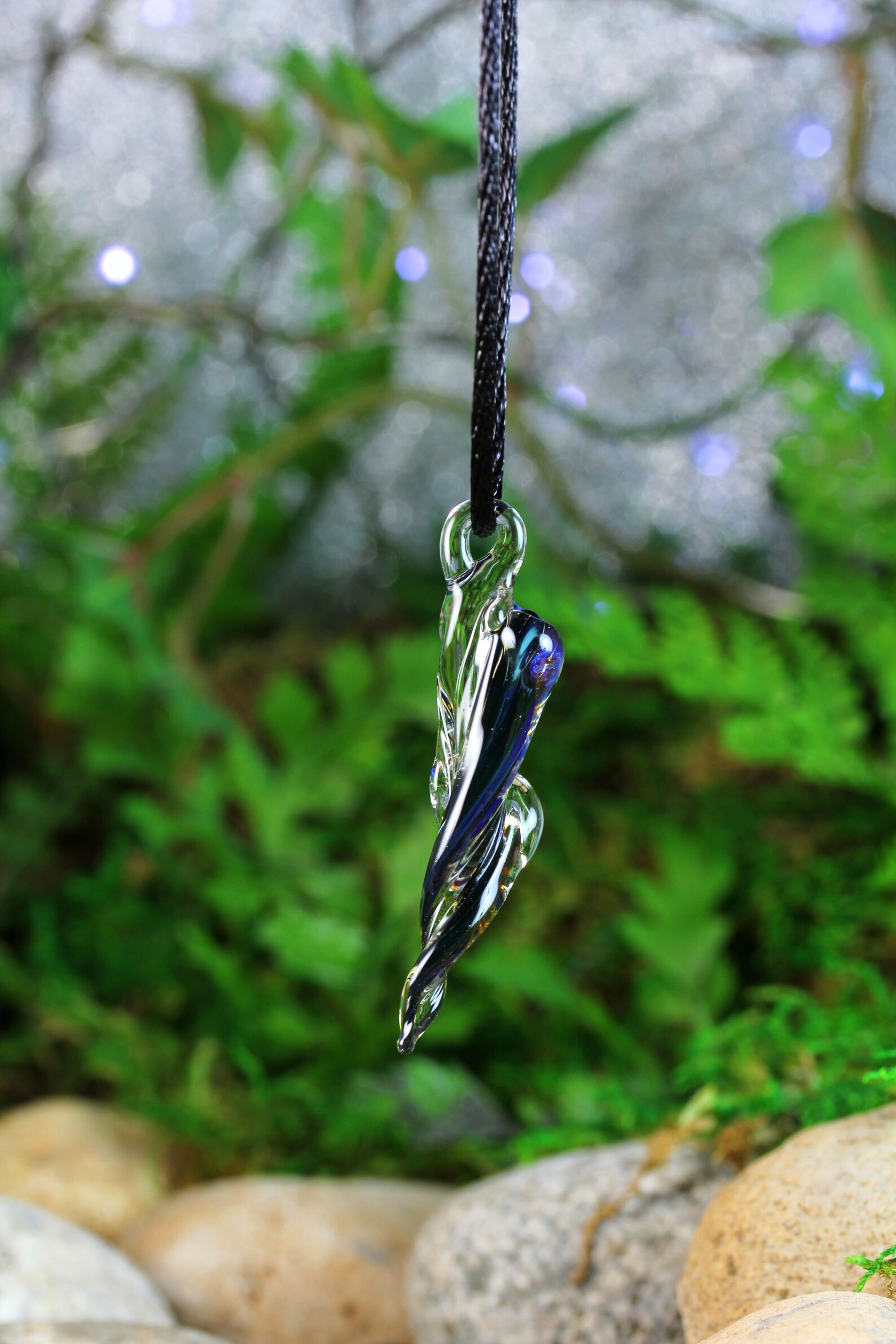 Hand Blown Branch Pendant // Lampwork Jewelry // Borosilicate Glass ...
