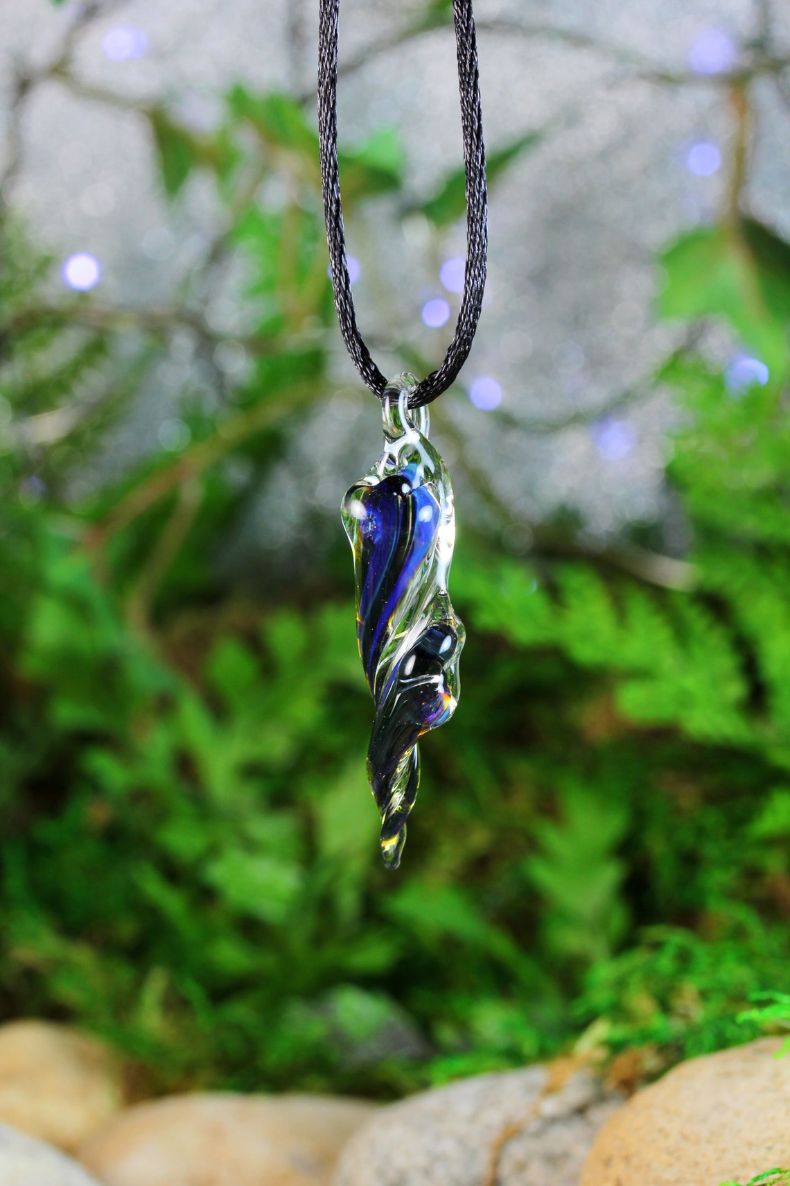 Hand Blown Branch Pendant // Lampwork Jewelry // Borosilicate Glass ...