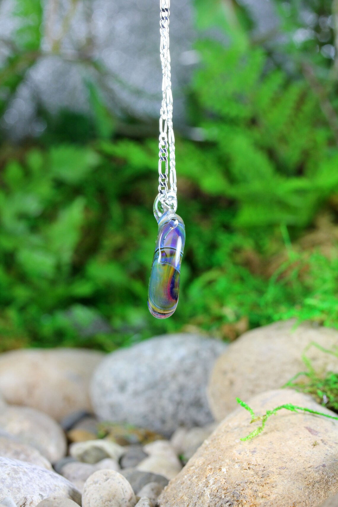 Iridescent Light Lampwork Pendant // Boro/borosilicate Glass - Etsy