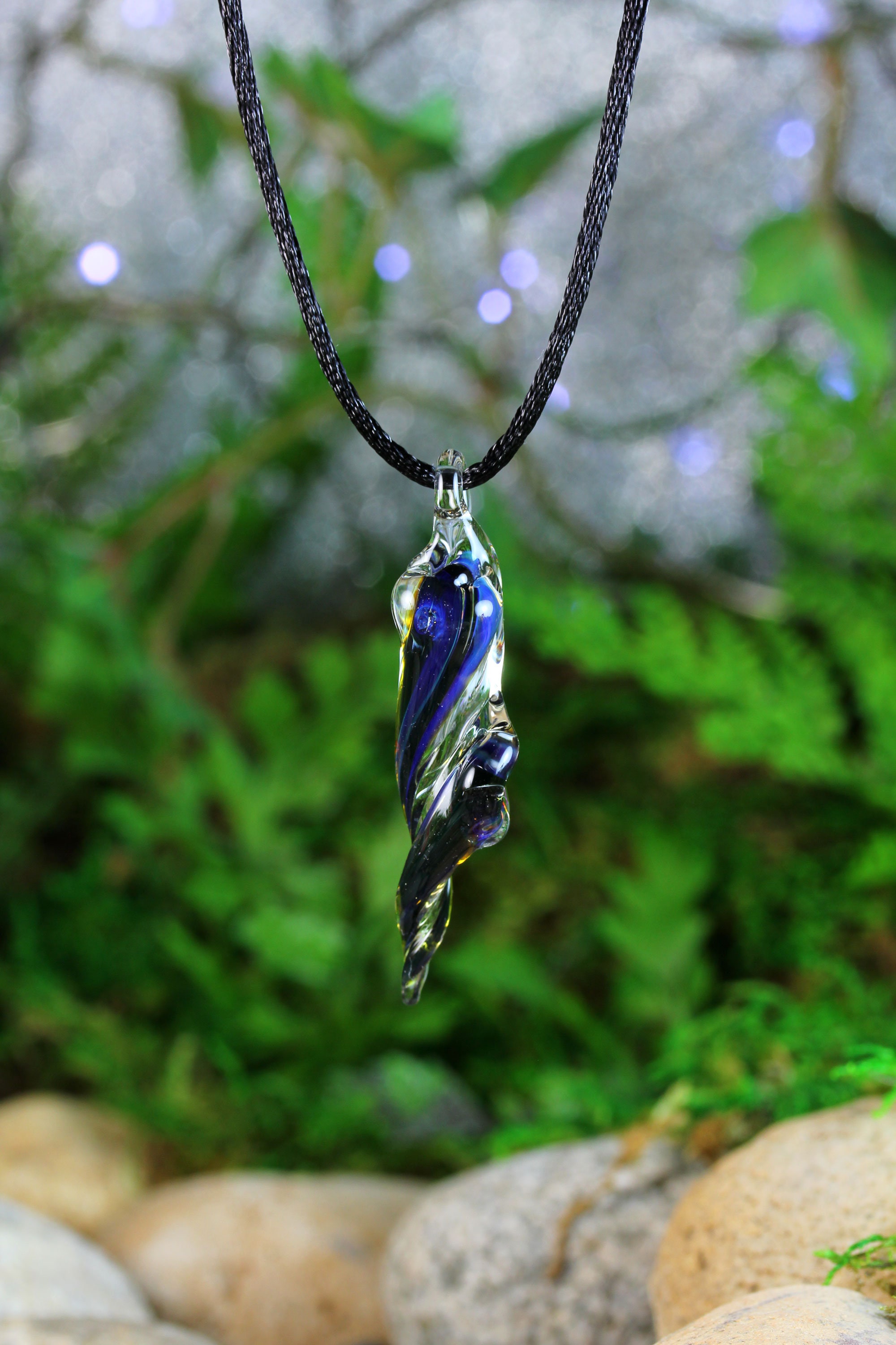 Hand Blown Branch Pendant // Lampwork Jewelry // Borosilicate Glass ...