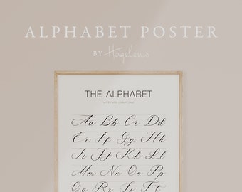 Cursive & Manuscript Print Handwriting Chart Minimalist Printable ...
