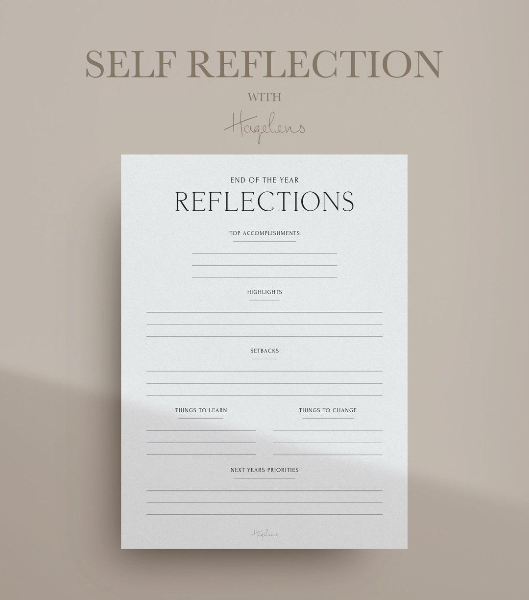 Self Reflection by Hagelens, Year in Review, New Year, Resolution ...