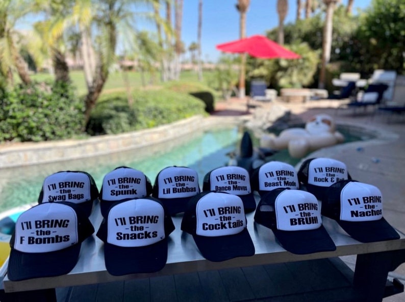 Group Party Trucker Hat | Fill in the Blank Hats | I’ll Bring the Party ...