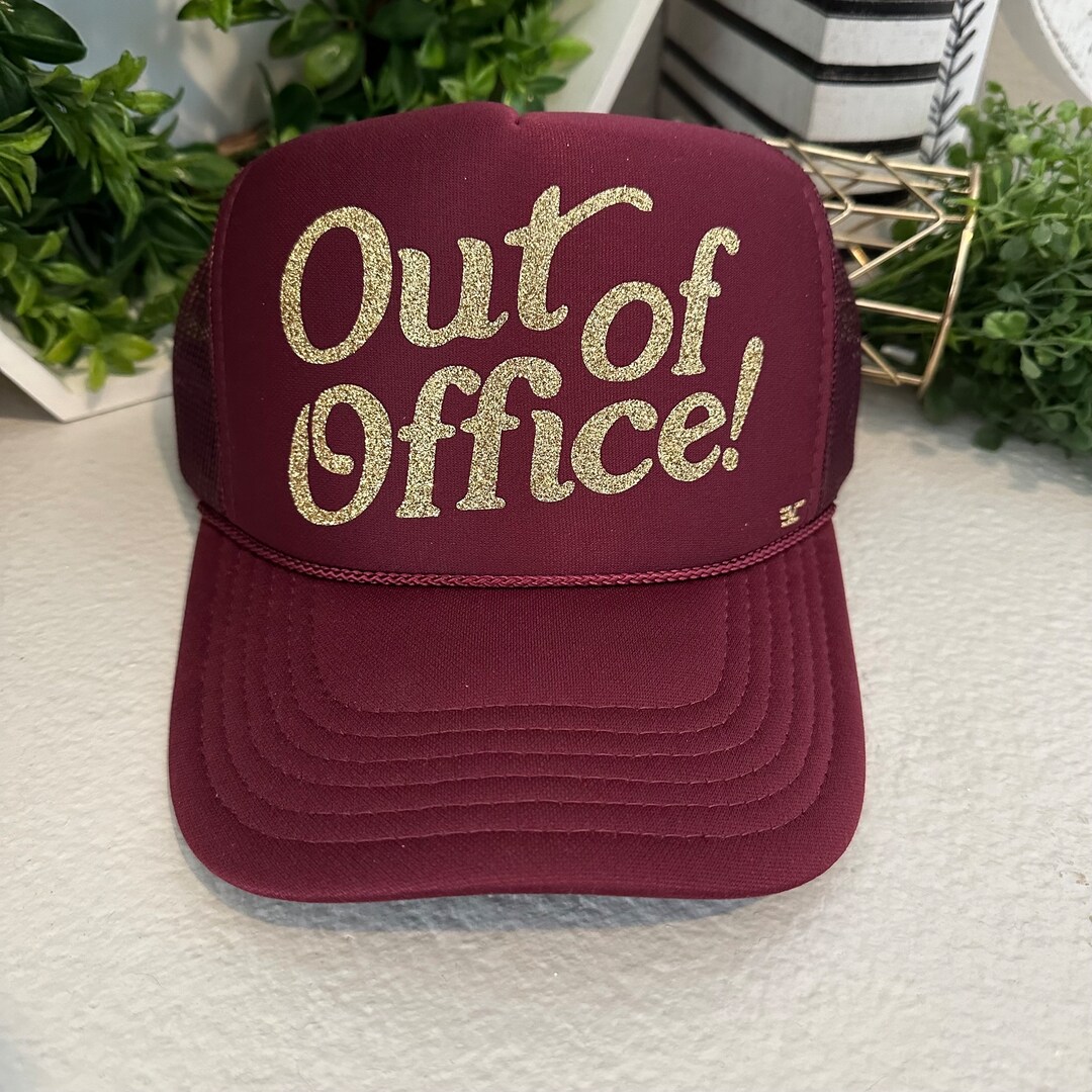 Out of Office Hat | Summer Vacation | Summertime Trucker Hat - Etsy
