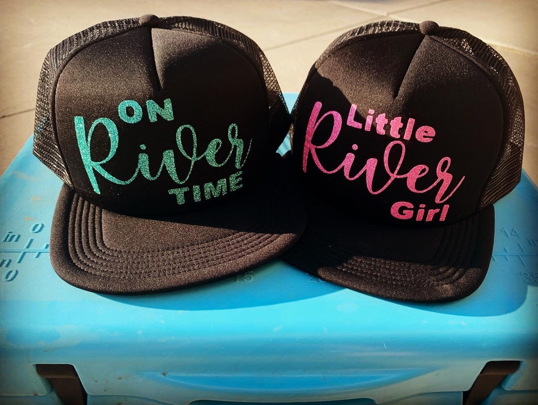 River Hats | on River Time | Summertime Trucker Hat | Summer Boating Lake River - Etsy
