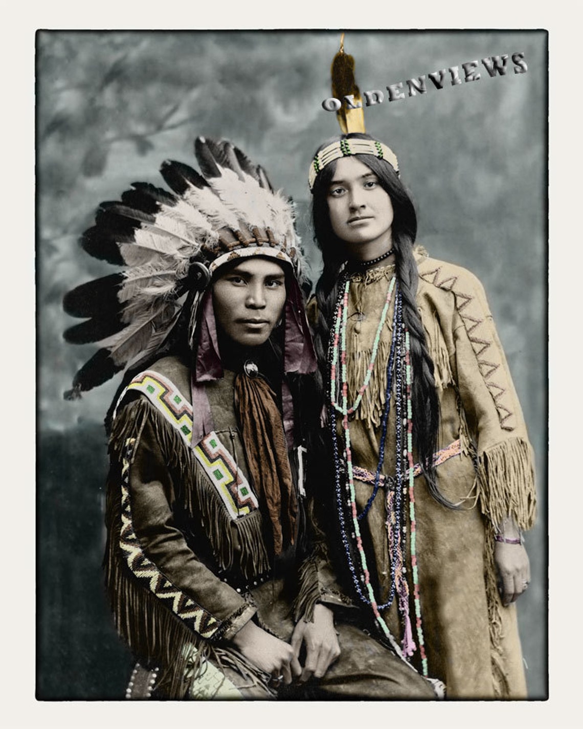 American Native Couple 1912 - Etsy