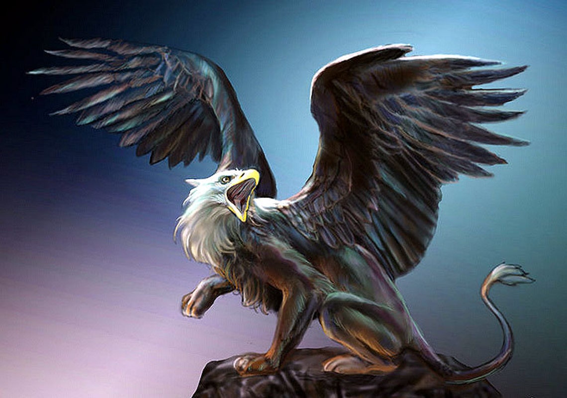 Mythical Winged Gryphon Cross Stitch Pattern 14 Ct. Aida - Etsy