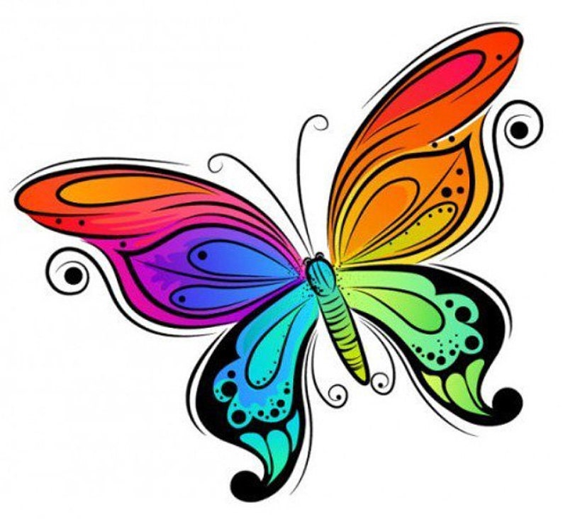 Artsy Butterfly #1 Cross Stitch Pattern Instant Download - Etsy