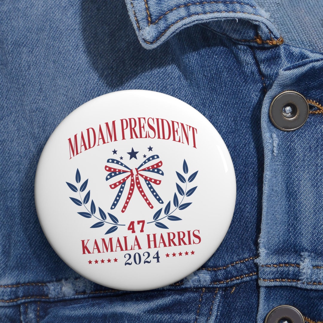 Kamala Harris Campaign Pin Button, Kamala Harris for President Button ...