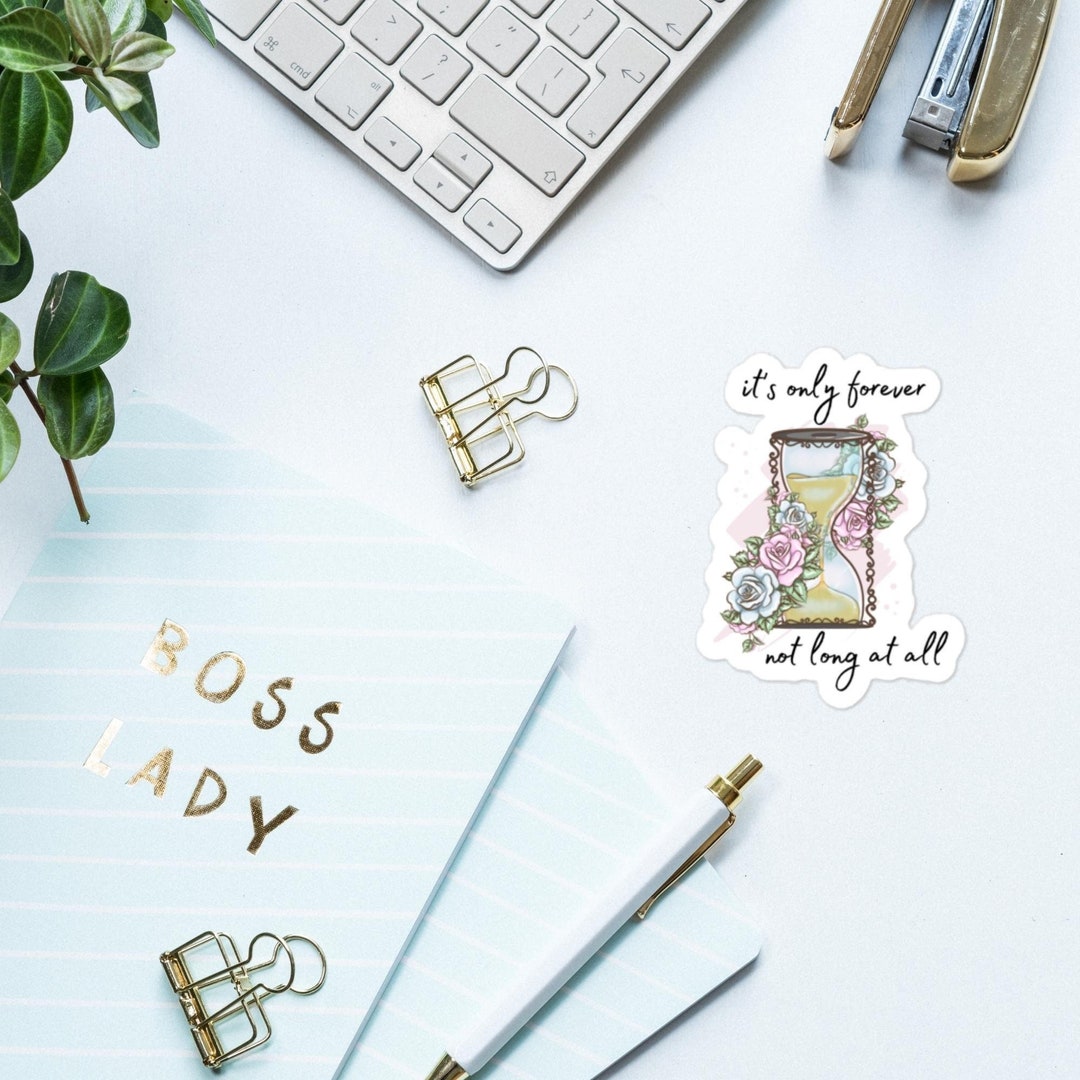 Bowie Sticker, It's Only Forever Not Long at All Vinyl Sticker, Bowie ...