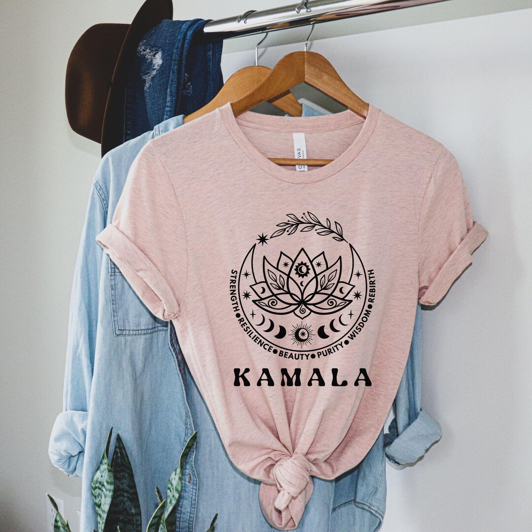 Kamala Lotus Flower Shirt, Kamala Name Meaning Tshirt, Democrat Gift ...