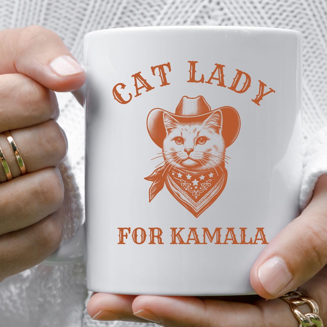 Cat Ladies for Kamala Mug, Kamala Harris Coffee Cup, Madam President ...