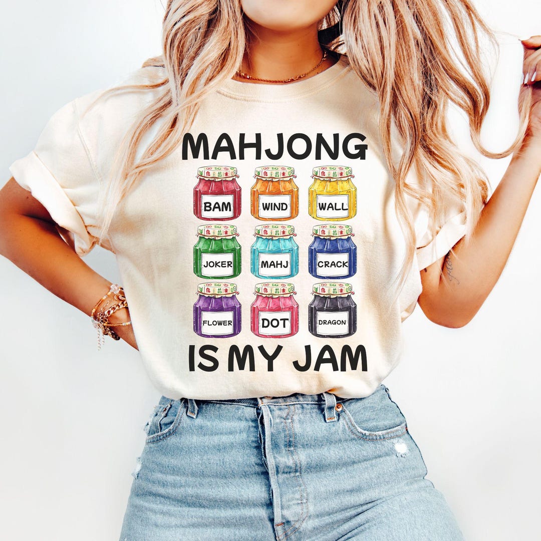 Mahjong Comfort Colors® Shirt, Mahjong is My Jam Tshirt, Game Night ...