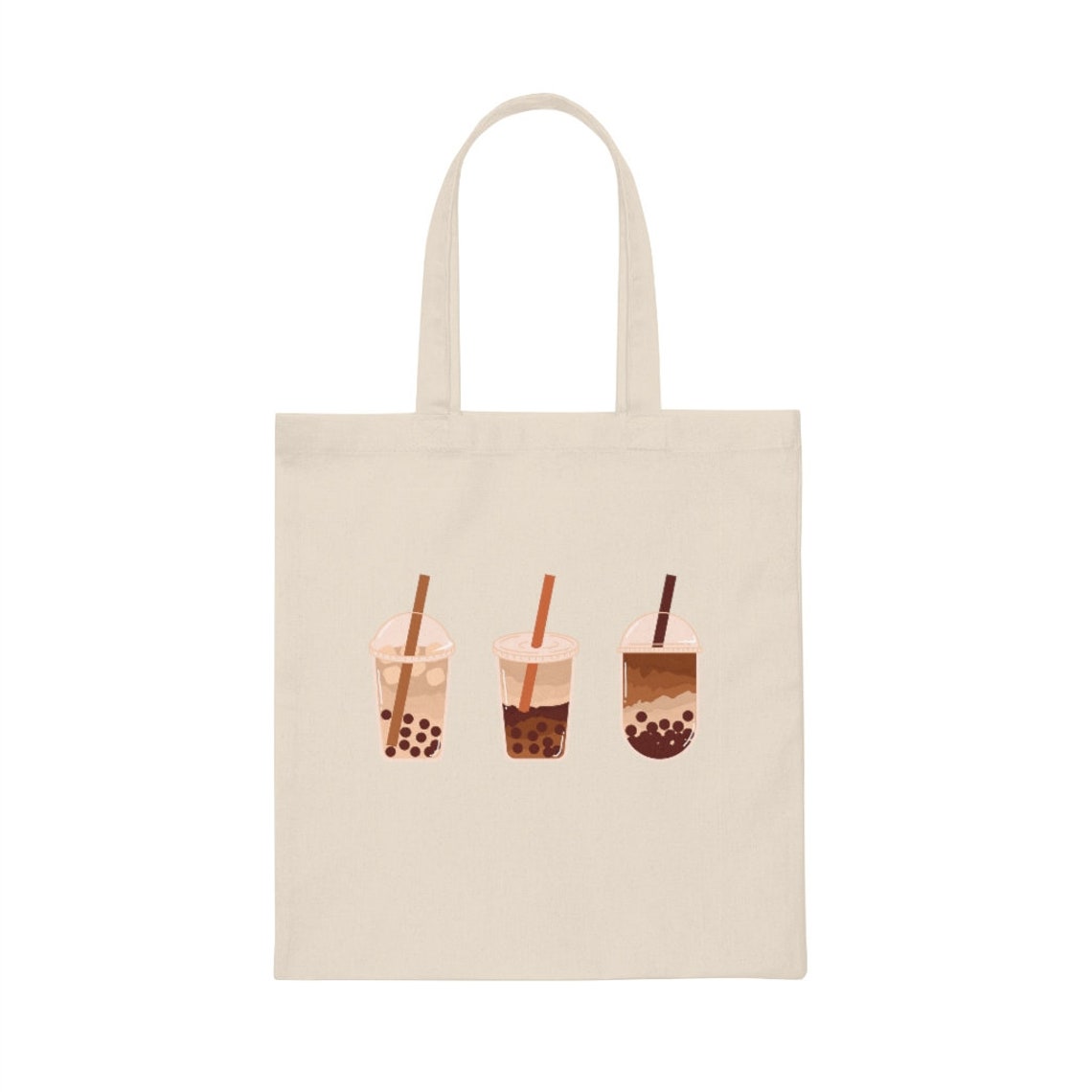 Boba Canvas Tote Bag Bubble Tea Tote Kpop Tote Boba Tea - Etsy
