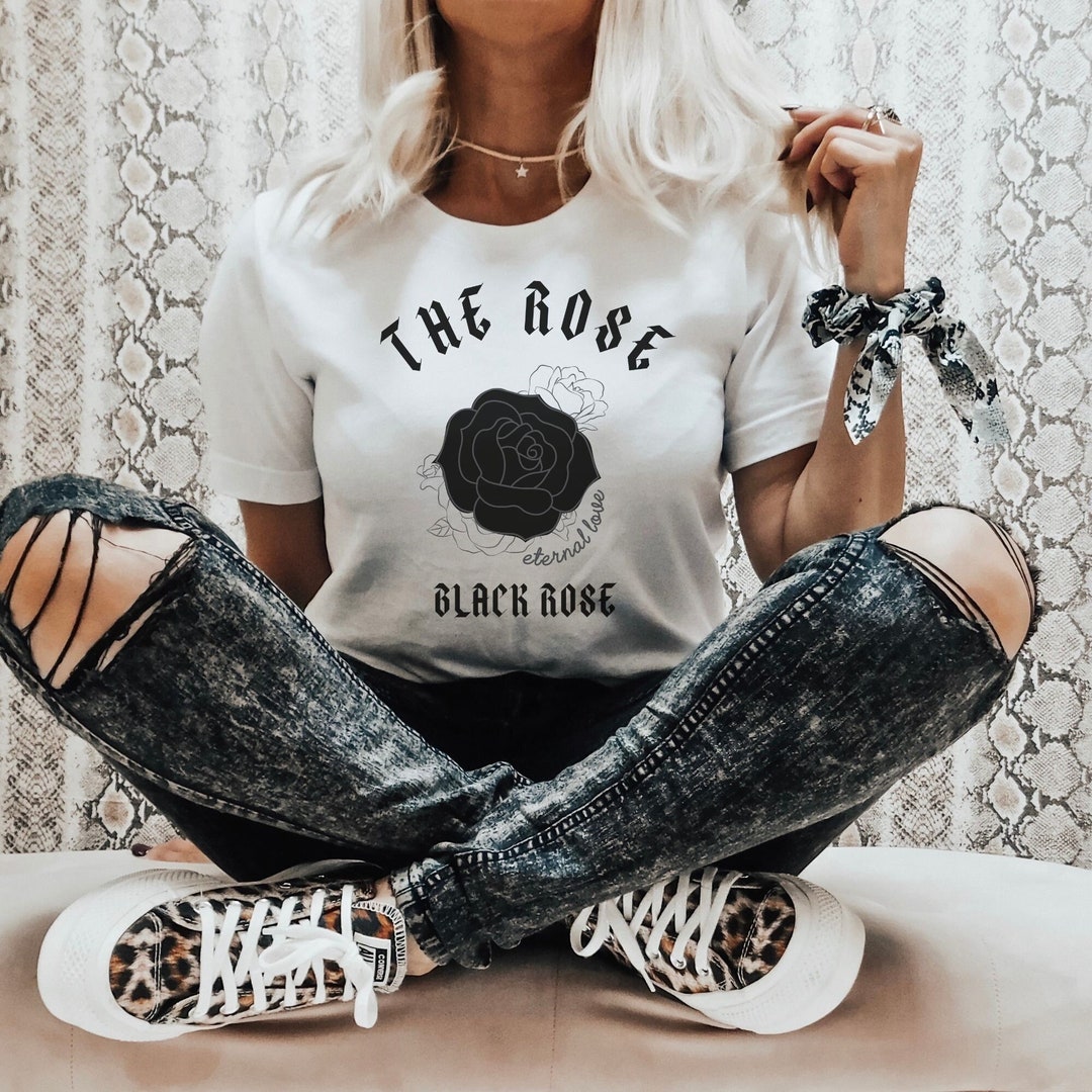 The Rose Shirt, Black Rose Gift, Kpop Concert Merch, K-pop Shirt ...