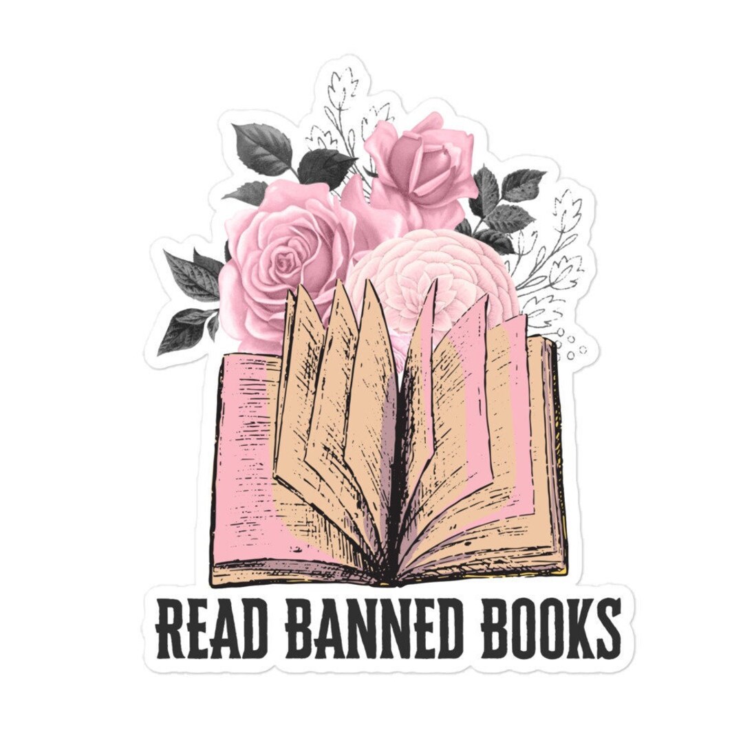Read Banned Books Vinyl Sticker, Banned Book Club Sticker, Bookish ...