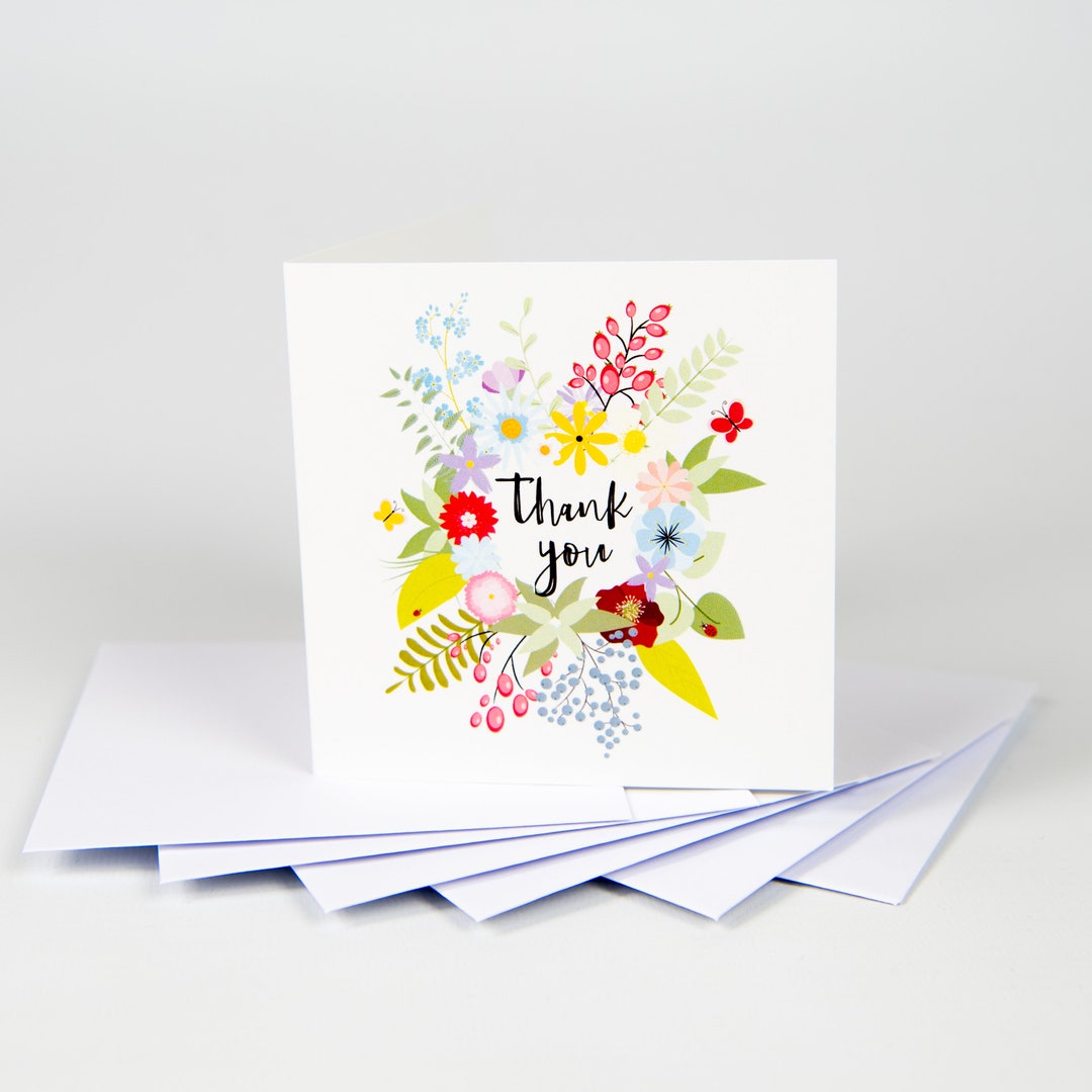 Thank You Card Pack, Thank You Notelets - Etsy