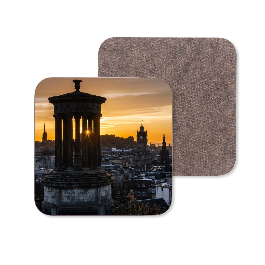 Edinburgh Sunset Coaster, Edinburgh Coasters - Etsy