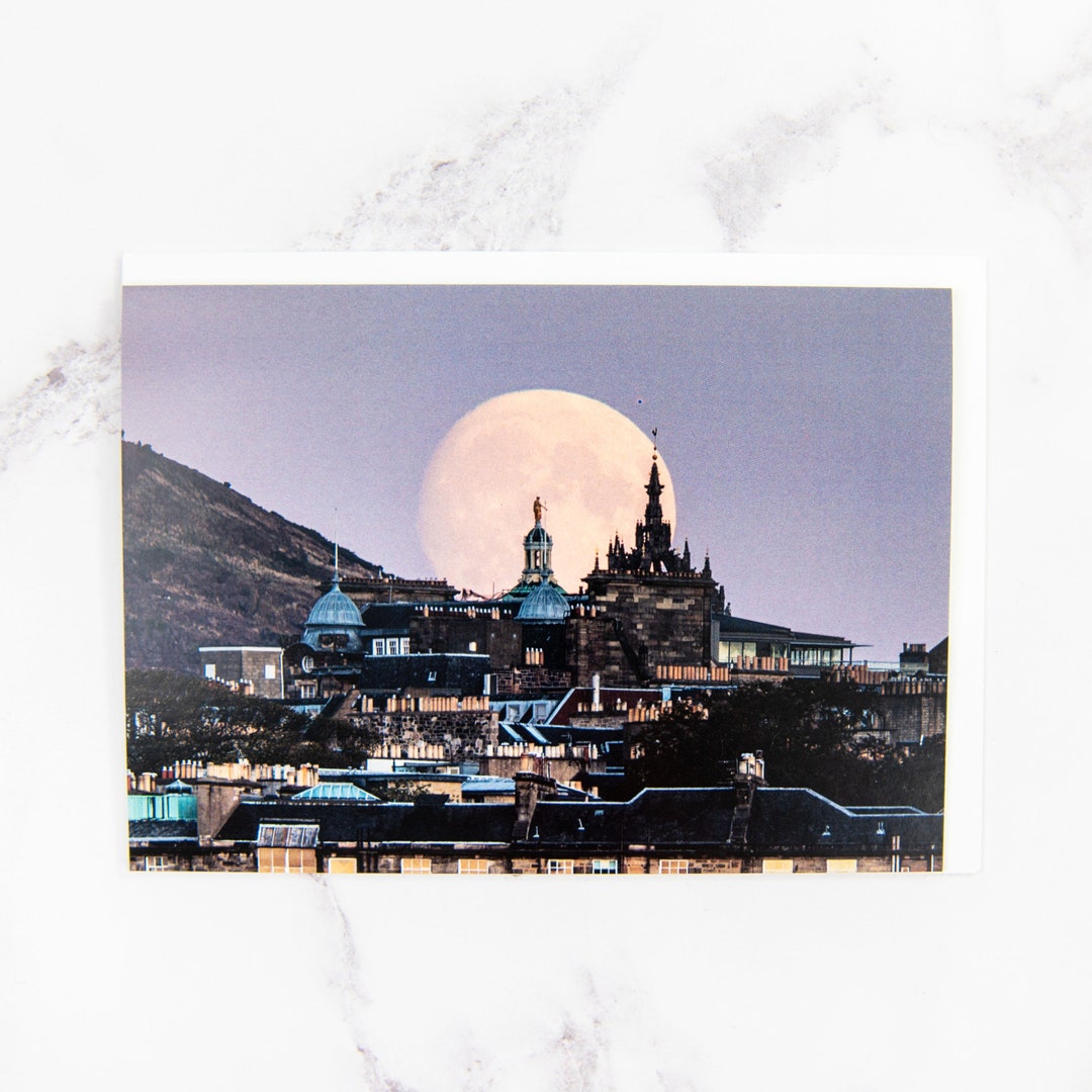 Edinburgh Card, Moonrise Card, Scottish Card, Blank Cards, Greetings ...